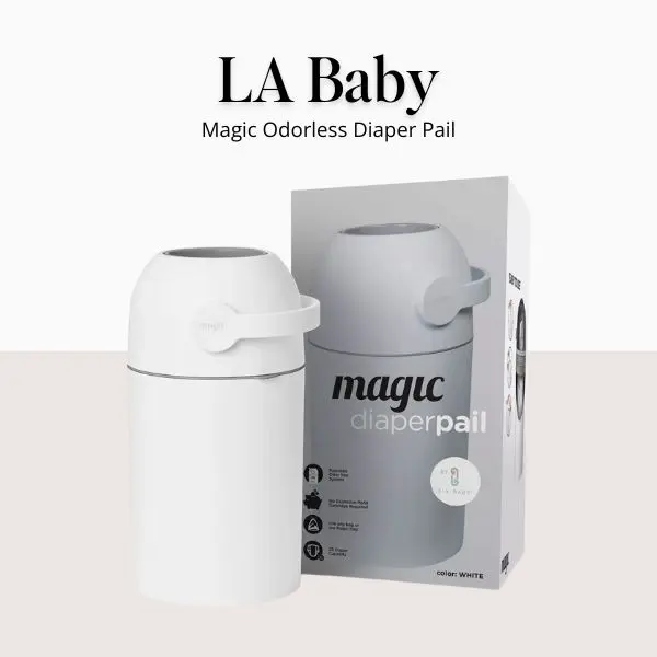 Nursery Odor Control Container Odorless Cloth Diaper Pail – 14 Gallon ...